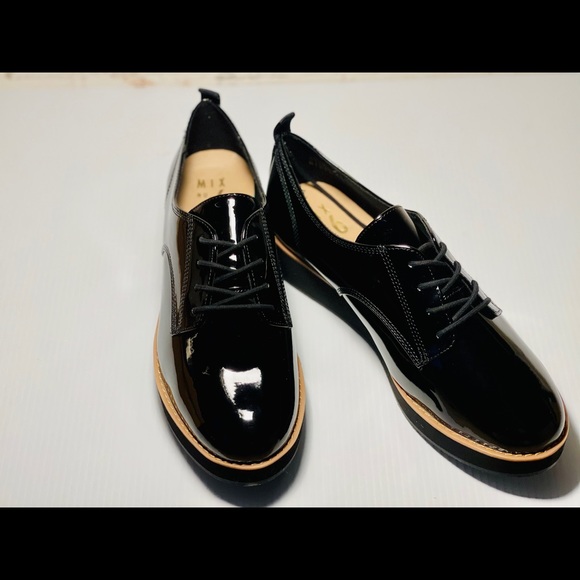 Mix No. 6 | Shoes | Mix No 6 Womens Shoes Wedge Oxford Black | Poshmark